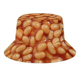 Generic Haricots Blancs À La Sauce Tomate Seau Chapeau Anti-UV Chapeaux De Seau Léger Visière Capeline pour Randonnée Sports Plein Air