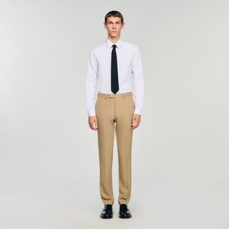 Sandro Pantalon de costume en laine