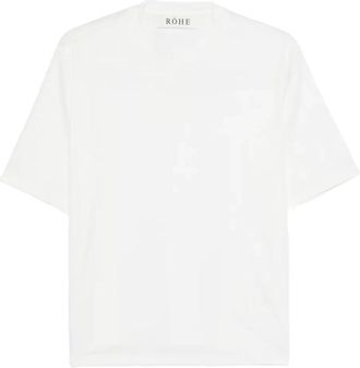 R&oacute;he Femme, Tops, Blanc, Taille: 36 FR T-shirt Oversize en coton et soie
