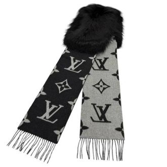 Louis Vuitton Pre-owned Reykjavik Cashmere Fox Fur Scarf - - Pre-owned - Damen - Schwarzk - ONE SIZE
