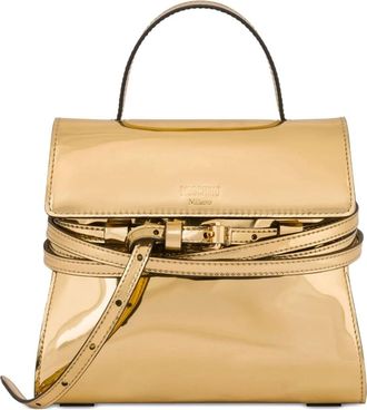 Moschino Femme, Sacs, Jaune, Taille: ONE Size Tie Me Small Hand Bag