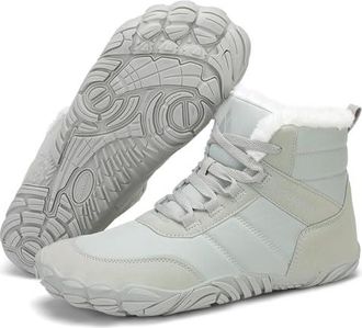 Mishansha Botte Femme Hiver Bottines Homme Neige Chaude Chaussure Minimaliste Hiver Boots Fourrées pour Femme Homme, Vert Clair GR.39