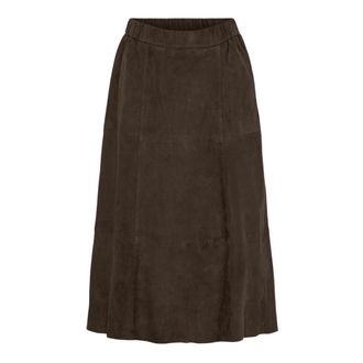 Notyz Notyz, Femme, Jupes, Brun, Taille: 38 FR Jupe Midi Trap&egrave;ze