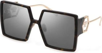 Philipp Plein Femme, Accessoires, Brun, Taille: 61 MM Spp028M Lunettes de soleil