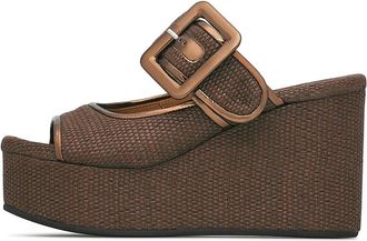 Loriblu Femme, Chaussures, Brun, Taille: 39 EU Sandale compens&eacute;e en tissu