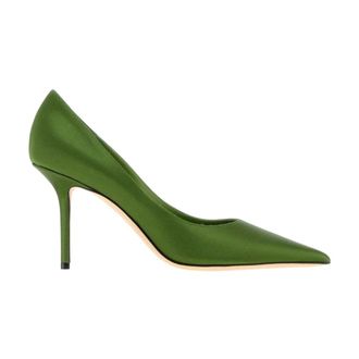 Jimmy Choo London Love 85 Satin Pump - Femme - Chaussures - Vert - Taille: 38 EU