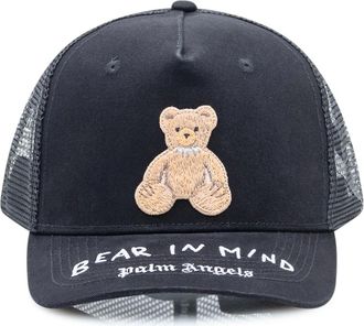 Palm Angels Homme, Accessoires, Noir, Taille: ONE Size Bear In Mind Trucker Cap