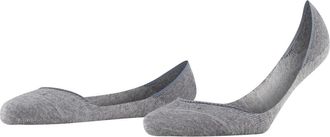Falke Damen Füßlinge Invisible Step Medium Cut W In Baumwolle unsichtbar einfarbig 1 Paar, Grau Light Grey Melange 3390, 37-38