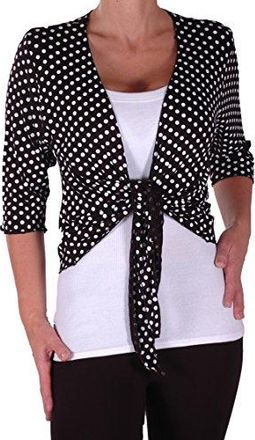 Eye Catch Gilet Cardigan a Pois mi Long - Orla - Femme - Plusieurs Tailles et Couleurs