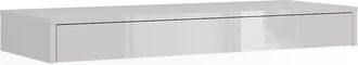 Vicco Wandregal Sherry, Wei&szlig; Hochglanz, 100 x 12 cm mit Schublade