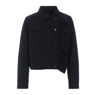 Bitte Kai Rand Denimjacke mit dekorativem R&uuml;schenbesatz - - Jackets - Damen - Schwarzk - M