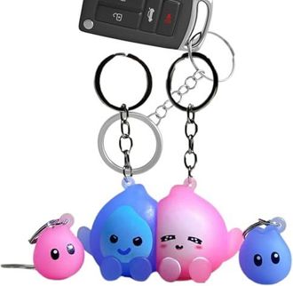 Generic Porte-cl&eacute;s avec pendentif pour sac, porte-cl&eacute;s avec figurine pour poup&eacute;e dans le noir pour couple - sacs &agrave; dos avec pendentif magn&eacute;tique, sacs &agrave; bando