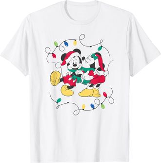 Disney Mickey Mouse and Minnie Christmas Kiss T-Shirt