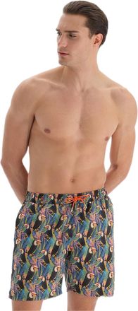 Dagi Mens Fashion Shorts Swim Trunks, Green-Anthracite, 50