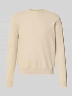 Only & Sons Strickpullover aus Viskose-Mix mit Jacquardstruktur und Rundhalsausschnitt
