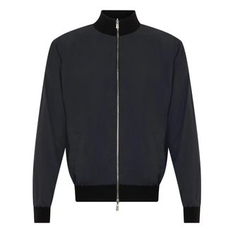 Fedeli Windbreaker Jacke mit Rei&szlig;verschluss - - Jackets - Herren - Schwarzk - L