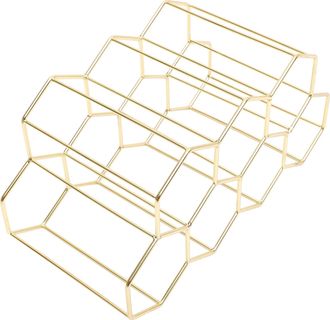 Angoily OSALADI Weinständer aus Eisen Minimalistischer Flaschenhalter für Rotwein 7 Loch Weinpräsentationsständer In Gold Langlebiger Metall Flaschenständer f