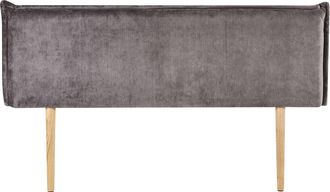IDIMEX Kopfteil OVIO mit Holzbeinen 160 cm in Grau - Gepolstertes Bettkopfteil aus hochwertigem Chenille Stoff, f&uuml;r Doppelbetten in eleganter Optik, Headboar