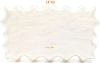 Cult Gaia Femme, Sacs, Beige, Taille: ONE Size Sac Beige avec Fermoir &agrave; Clapet et Logo en Relief