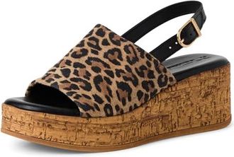 Tamaris Sandales compensées pour femme 1-28393-42 - Léopard - 37 EU, léopard, 37 EU