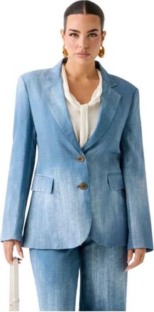 Guess Femme, Vestes, Bleu, Taille: 38 FR Shaded Blazer