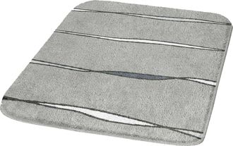 Kleine Wolke 5520977225 Flow Badteppich Polyacryl Platin, Platin, 55 x 65 cm