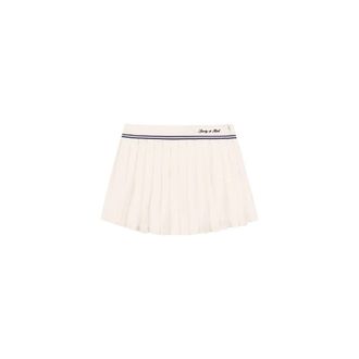 Sporty & Rich Signature Logo Abigail Rock - - Skirts - Damen - Wei&szlig; - XS