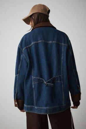 Next Jeansjacke Denim-Barnjacke mit Cordkragen (1-St)