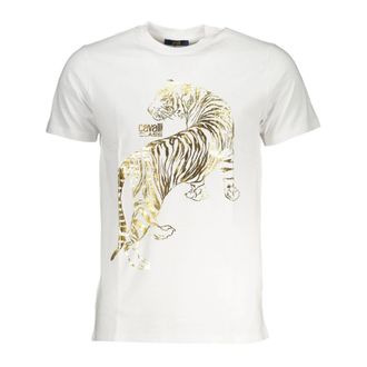 Cavalli Herren T-Shirt Kurzarm Wei&szlig; - - Tops - Herren - Wei&szlig; - 2XL