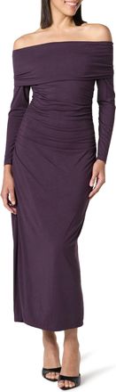 The Drop Stevie Off The Shoulder Maxi Knit Dress Kleider, Perfekte Pflaume, XXL Große Größen