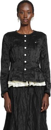 Renli Su Cotton Silk Satin Waisted Jacket