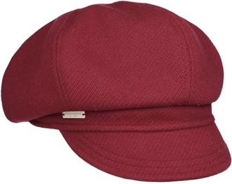 Seeberger Casquette Gavroche Daventa Casquette avec &eacute;tiquette Casquette pour Femme (Taille Unique - Bordeaux)