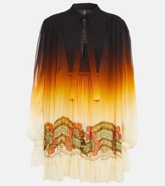 Etro Minikleid aus Seiden-Georgette