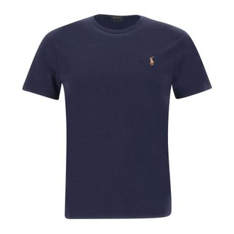 Polo Ralph Lauren Homme, Tops, Bleu, Taille: 2XL T-shirt en coton coupe slim sur mesure