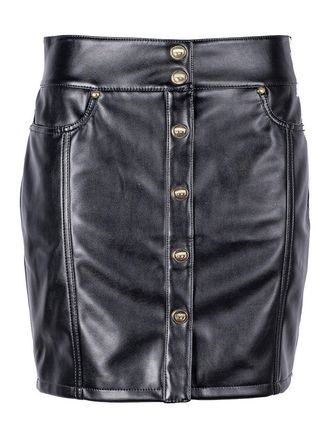 Chiara Ferragni Jupe En Cuir - Noir