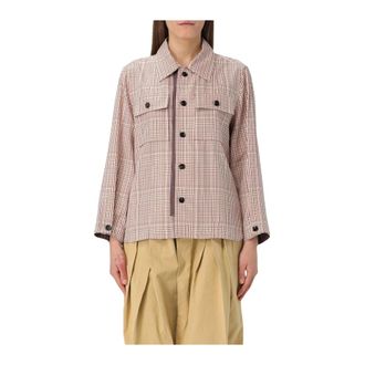 Bottega Veneta Femme, Blouses et Chemises, Multicolore, Taille: 34 FR Chemise Élégante en Coton à Carreaux
