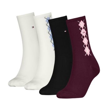 Tommy Hilfiger TH WOMEN SOCK 4P ARGYLE ECOM
