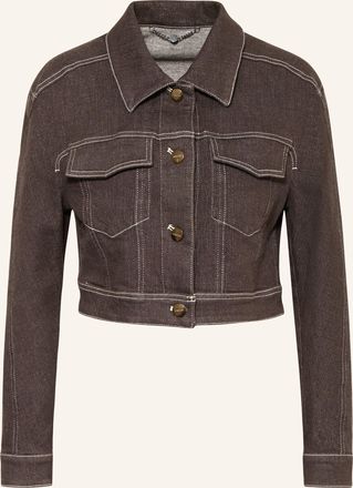 Marc Cain Jeansjacke Mit Glitzergarn braun