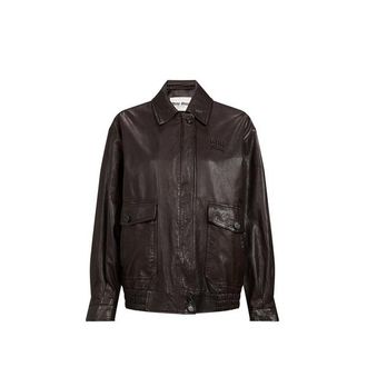 Miu Miu Blouson ample en cuir