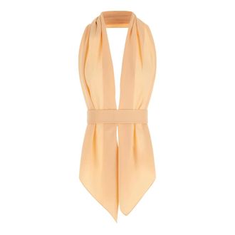 Alberta Ferretti Femme, Blouses et Chemises, Rose, Taille: 40 FR Haut Dos Nu Effet Foulard