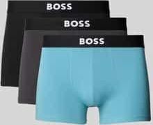 HUGO BOSS Regular Fit Trunks aus Baumwoll-Elasthan-Mix im 3er-Pack