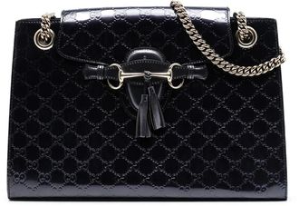 Gucci Hobo Bags - Large Guccissima Patent Emily Shoulder Bag - Gr. unisize - in Orange - f&uuml;r Damen