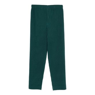 Issey Miyake Homme, Pantalons, Vert, Taille: S Pliss&egrave; Pants