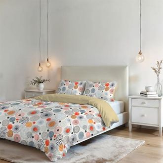 Italian Bed Linen Fantasy Bettw&auml;sche-Set aus mikrofaser, Acquerello, Doppelte