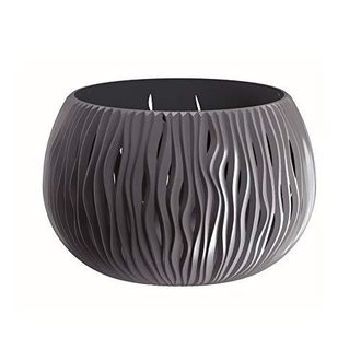 Prosperplast Bowl Sandy Plastik mit Tank in Anthrazit, 16,1 (gro&szlig;) x 23,8 (Breite) x 23,8 (tief) cms