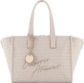Emporio Armani Sac cabas moyen &agrave; imprim&eacute; monogramme MyEA Naturel