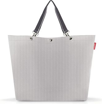 Reisenthel shopper XL herringbone grey - Geräumige Shopping Bag und edle Handtasche in einem - Aus wasserabweisendem Material
