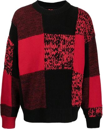 sacai Homme, Pulls, Rouge, Taille: M Maille &agrave; col rond