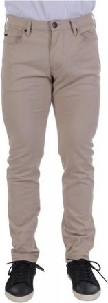 Emporio Armani Homme, Pantalons, Beige, Taille: W31 Pantalon slim J06 confort en gabardine stretch