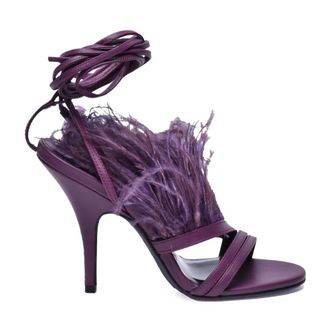Patrizia Pepe Femme, Chaussures, Violet, Taille: 38 EU Sandale en cuir avec talon de 10 cm